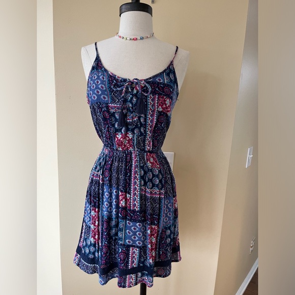 Hollister | Dresses | Hollister Sundress With Retro Patchwork Quilt ...
